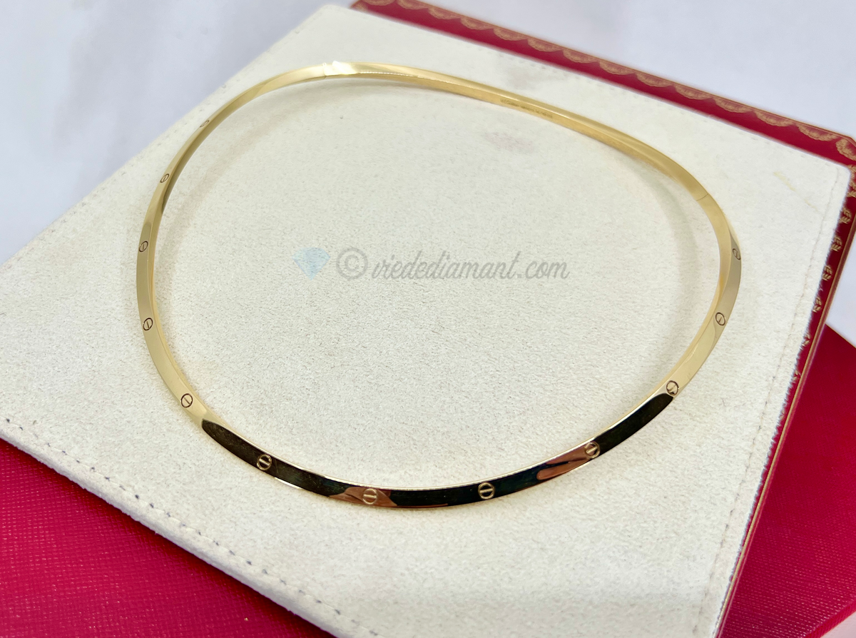 Pre owned Cartier Love Torque Choker Necklace Yellow Gold – Vie De Diamant